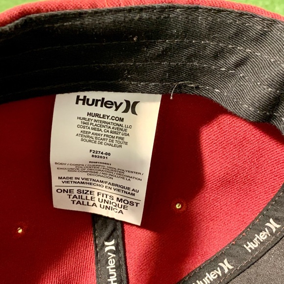 Hurley | Accessories | Hurley Red Skater Snapback Hat See Pics | Poshmark